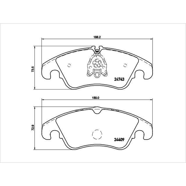 新品 BREMBO アウディ フロントブレーキパッド 低ダスト A4 A4アバント B8 8K A5 8T 8K0698151B : ブルー ...