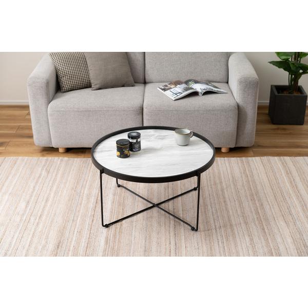 東谷 ラウンドトレーテーブルL ホワイト W73×D73×H38 組立式 CIR-502ST : BESTWEAR - 通販 - Yahoo ...