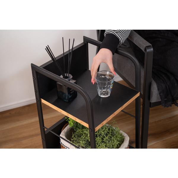 東谷 デスクワゴン ブラック W32.5×D34×H60 組立式 END-403BK : BESTWEAR - 通販 - Yahoo!ショッピング