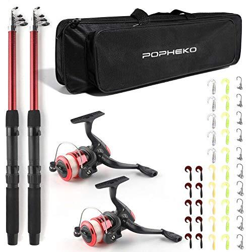 釣りセット 釣り竿セット 初心者 ロッド スピニングリール ルアーセット 伸縮式釣竿コンビセット コンパクトロッド 入門セット 収納バッグ付き ...