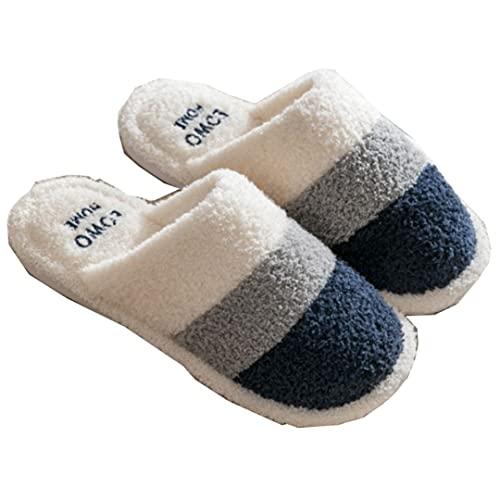 Modest Joy 洗える おしゃれ スリッパ 室内 パイル タオル 生地 ルームシューズ かわいい 北欧 サラサラ レディース 来客 (紺（ネイビ : Blue Hawaii - 通販 ...