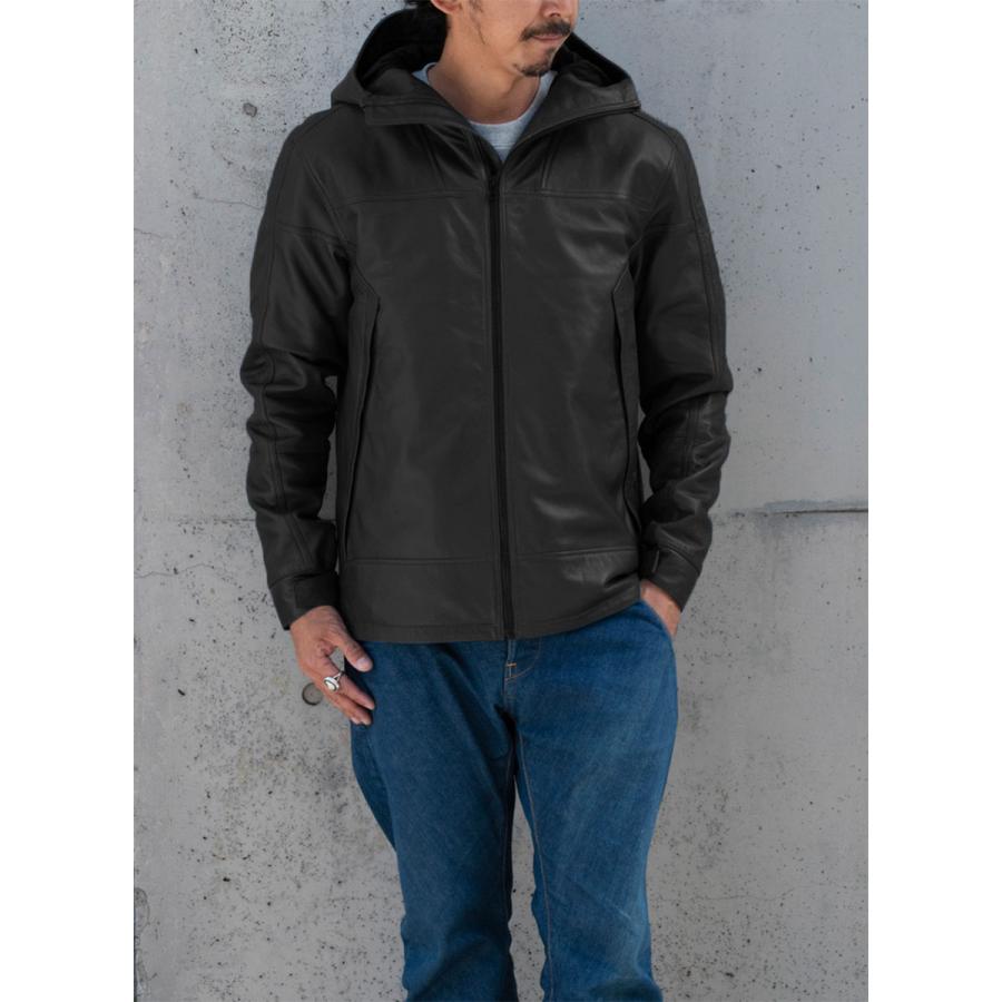 INDIAN インディアン インディアンモトサイクル パーカー レザー ブランド おしゃれ メンズ レディース レザーパーカー レザージャケット ジップパーカー黒 : Blueism - 通販 ...