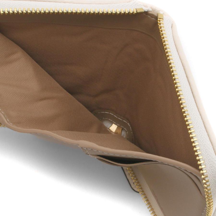 COACH コーチ 二つ折り財布（札入れ） 財布 レディース シグネチャー ジャガード生地 ライトカーキベージュ&チョークホワイト C8323 ...