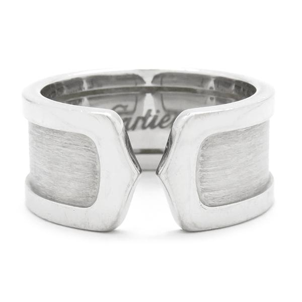 C DE CARTIER カルティエ リング 指輪 C2リング LM K18WG シルバー #56(JP16) Cドゥ 2C 750 18K ...