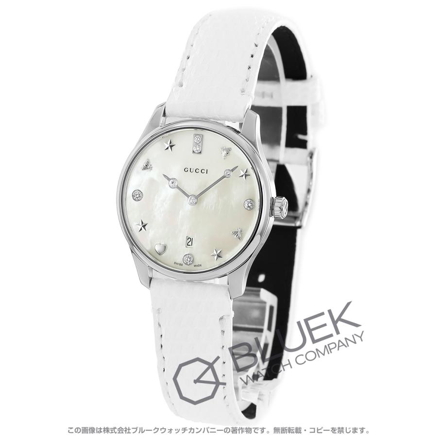 GUCCI（グッチ） 【新品】グッチ G-タイムレス ダイヤ リザードレザー レディース YA126597 : ブルークウォッチカンパニー ...