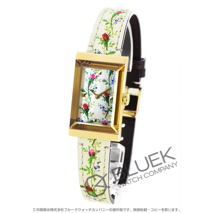 GUCCI（グッチ） 【新品】グッチ Gフレーム フローラル マザー オブ パール レディース YA147407 : ブルークウォッチ ...