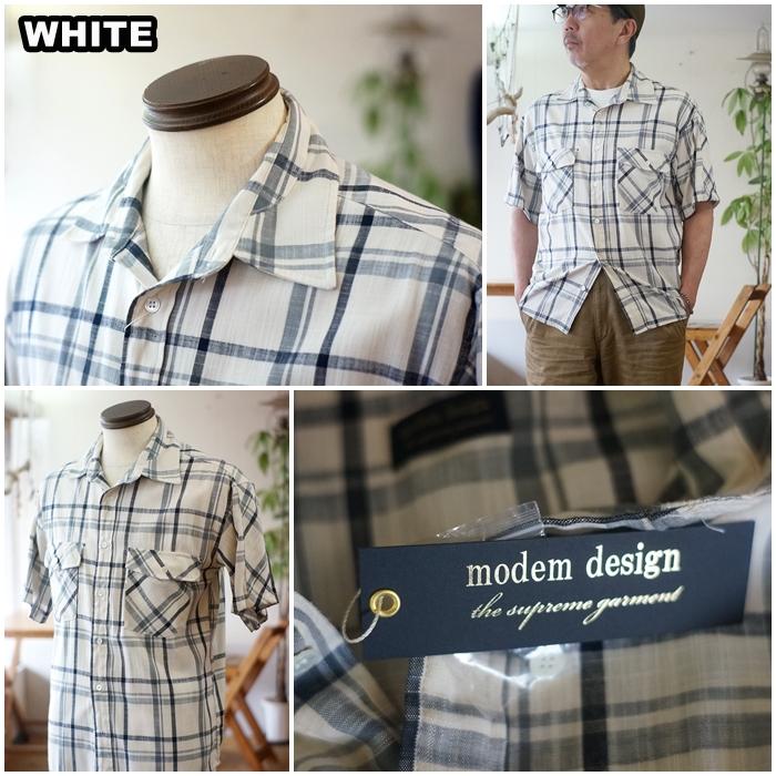 modem design modemdesign モデムデザイン 半袖シャツ チェック柄シャツ 2501453 : BLUELINE - 通販 - Yahoo!ショッピング