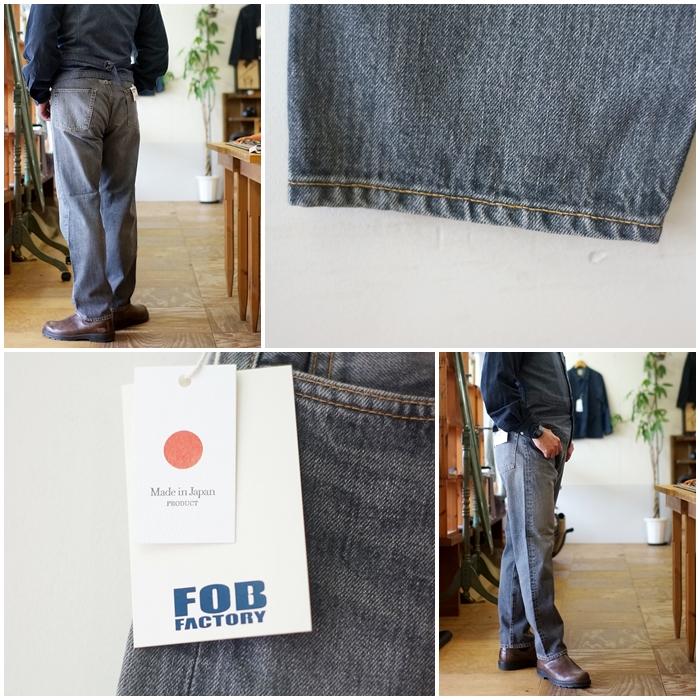 FOB FACTORY FOBFACTORY エフオービーファクトリー ブラックジーンズ 66 DENIM 66モデル F160 : BLUELINE - 通販 - Yahoo!ショッピング