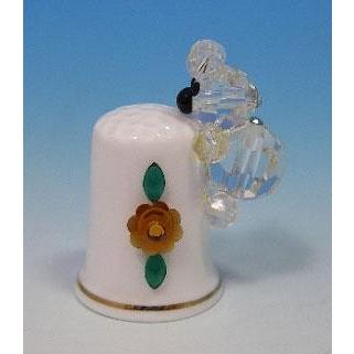 シンブル （指貫） Hadrian crystal ガラスベア＆オレンジフラワーガラス 2 : BLUEMING STORE - 通販 ...