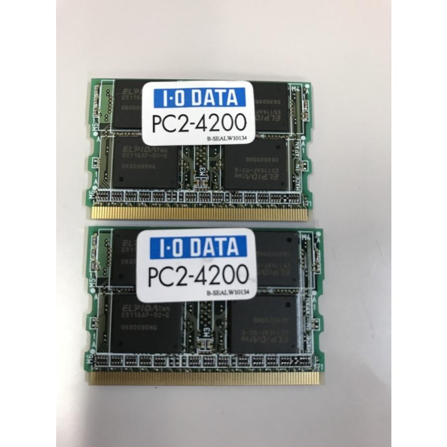 SAMSUNG iodata DDR2 533 PC2-4200 172Pin MicroDIMM 512mb 2枚セット 計1GB★送料無料 ...