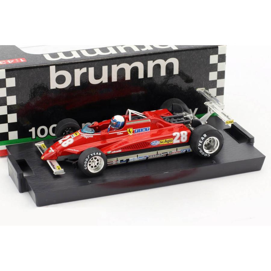 ブルム 1/43 フェラーリ 126C2 ディディエ ピローニ フィギア付き 1982 アメリカGP BRUMM FERRARI USA GP Didier Pironi #28 ...