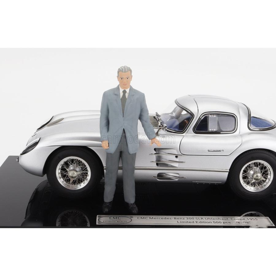 CMC CMC 1/18 メルセデス ベンツ 300 SLR クーペ 1955 シルバー ルドルフ・ウーレンハウトフィギュア付き ...