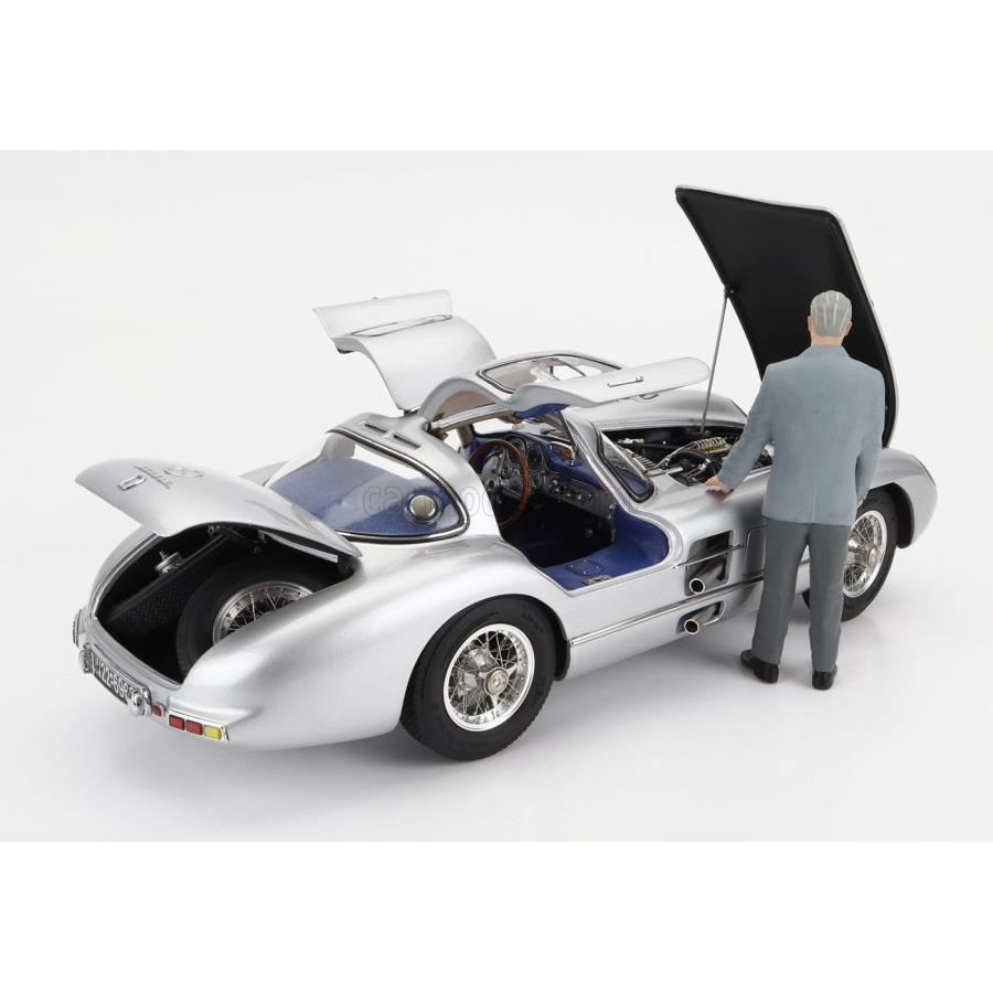 CMC 1/18 メルセデス ベンツ 300 SLR クーペ 1955 シルバー ルドルフ・ウーレンハウトフィギュア付き Mercedes ...