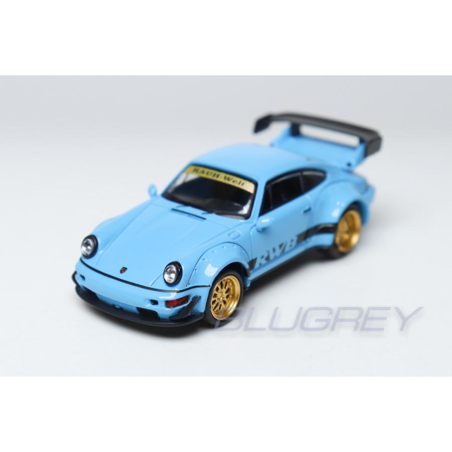 マイクロシティ Micro City 1/87 ポルシェ 911 968 RWB ワイドボディ ブルー ラウヴェルト PORSCHE HO ...