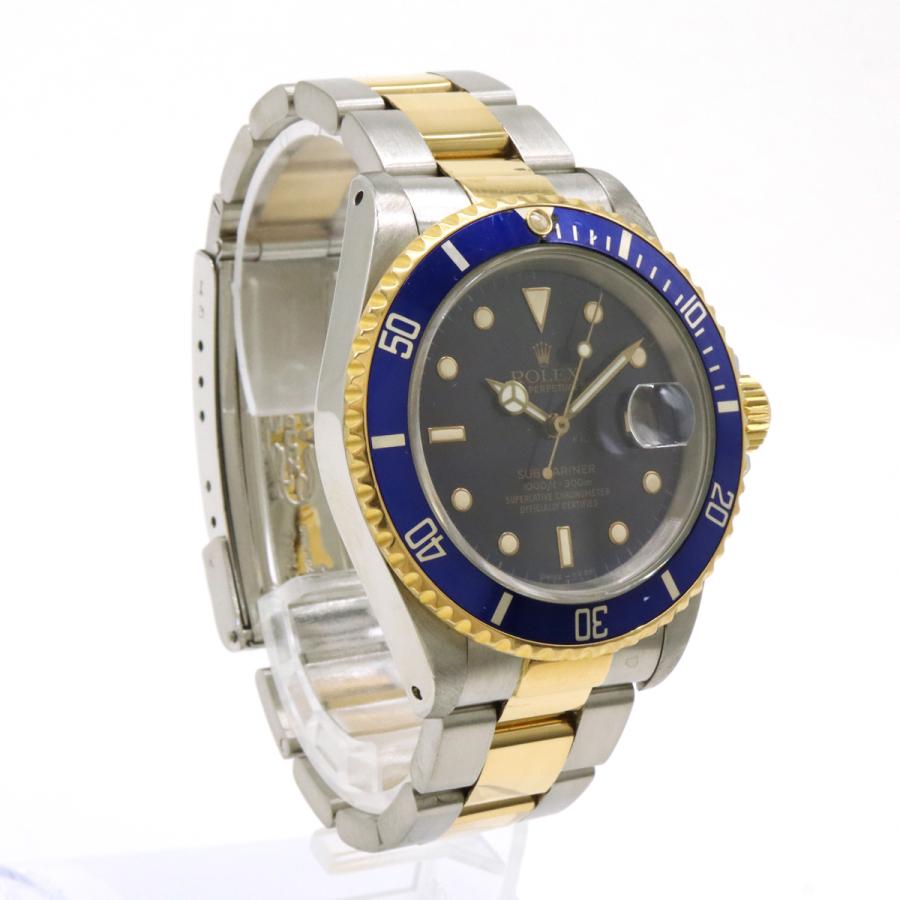 ROLEX ロレックス サブマリーナデイト ブルー文字盤 青サブ トリチウム デイト YG SS R番 メンズ AT オートマ 腕時計 16613 : Blumin - 通販 - Yahoo ...