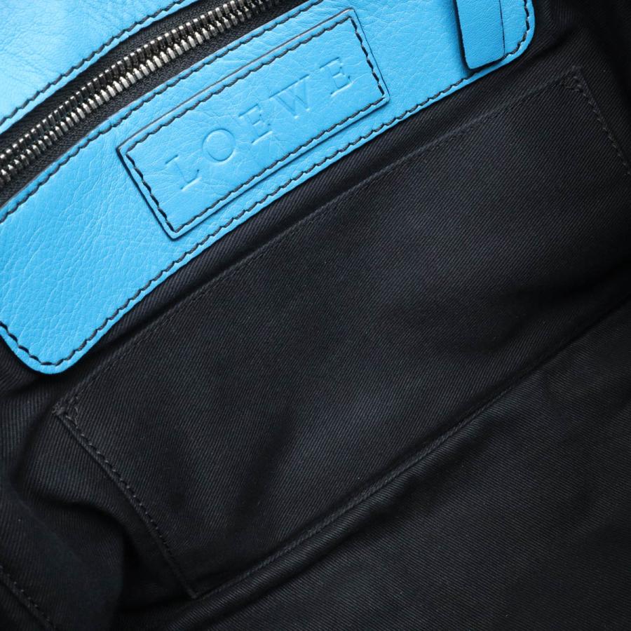 LOEWE ロエベ アナグラム ハンドバッグ トートバッグ 2WAY ショルダーバッグ レザー パテントレザー シアン ブルー グリーン系 シルバー金具 : Blumin - 通販 ...