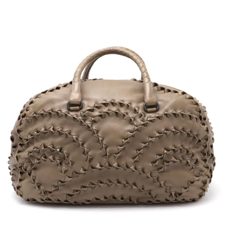 BOTTEGA VENETA ボッテガ ヴェネタ ボッテガベネタ サンマルコカリュング ハンドバッグ ミニボストン レザー リザード モカ ...