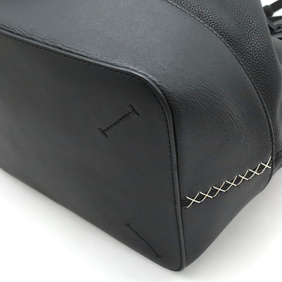 LOEWE ロエベ ミッドナイト バケット ショルダーバッグ 2WAY ハンドバッグ 巾着型 レザー ブラック 黒 ゴールド金具 327.12KR99 : Blumin - 通販 ...