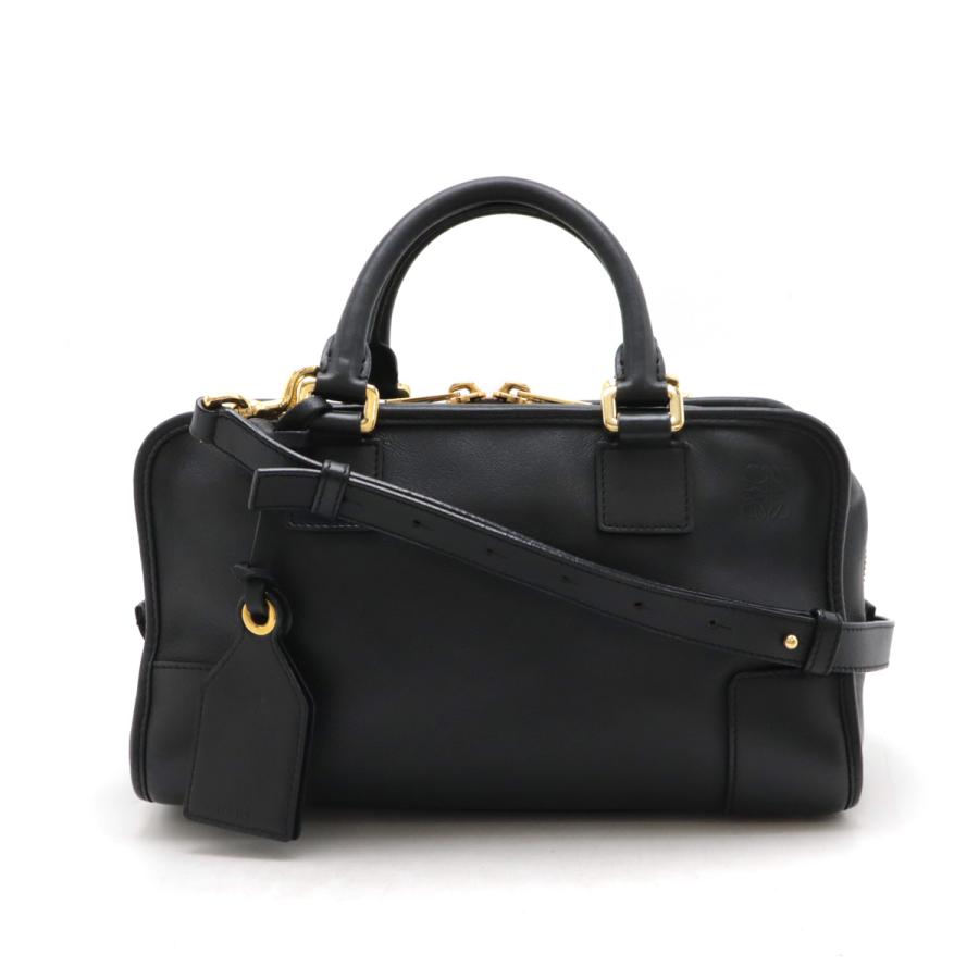 LOEWE ロエベ アマソナ28 アナグラム ハンドバッグ ミニボストンバッグ 2WAY ショルダーバッグ レザー ブラック 黒 ゴールド金具 : Blumin - 通販 - Yahoo!ショッピング