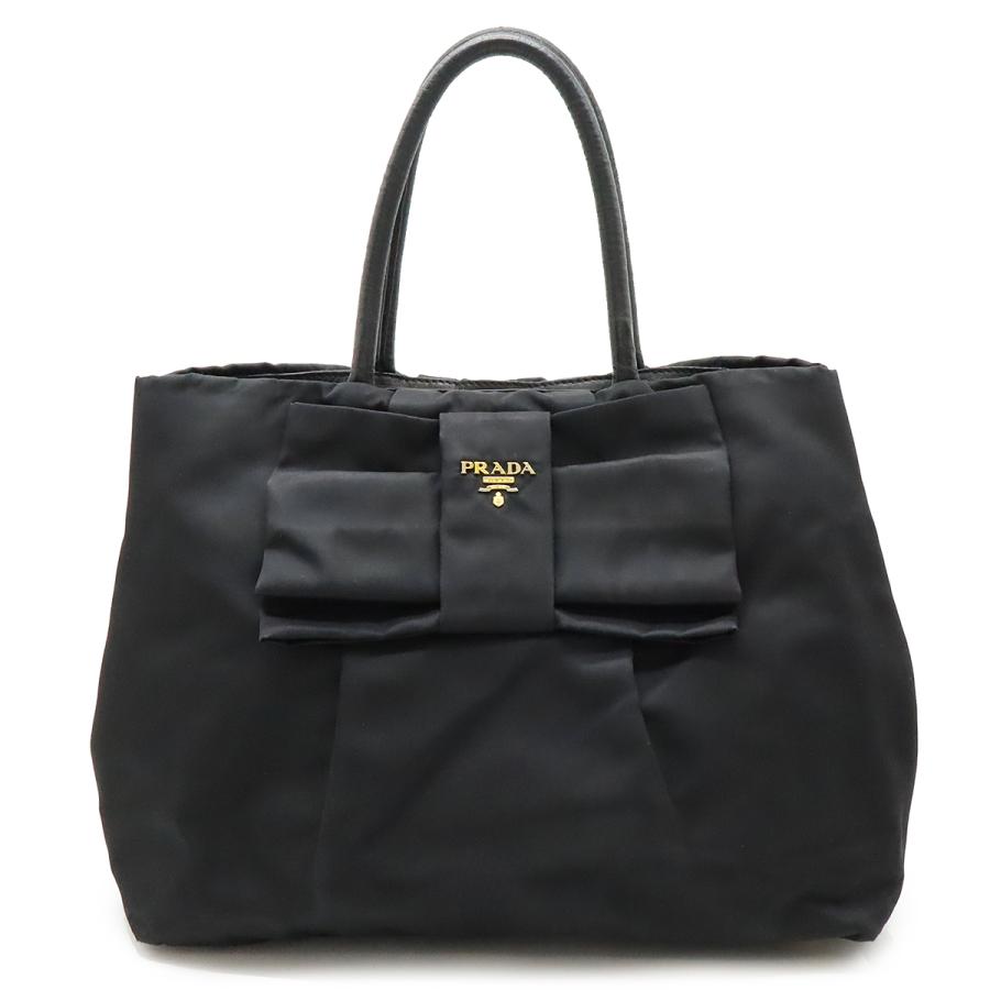 PRADA プラダ トートバッグ ミニトート ハンドバッグ リボン レザー NERO 黒 ブラック ゴールド金具 BN1601 : Blumin - 通販 - Yahoo!ショッピング