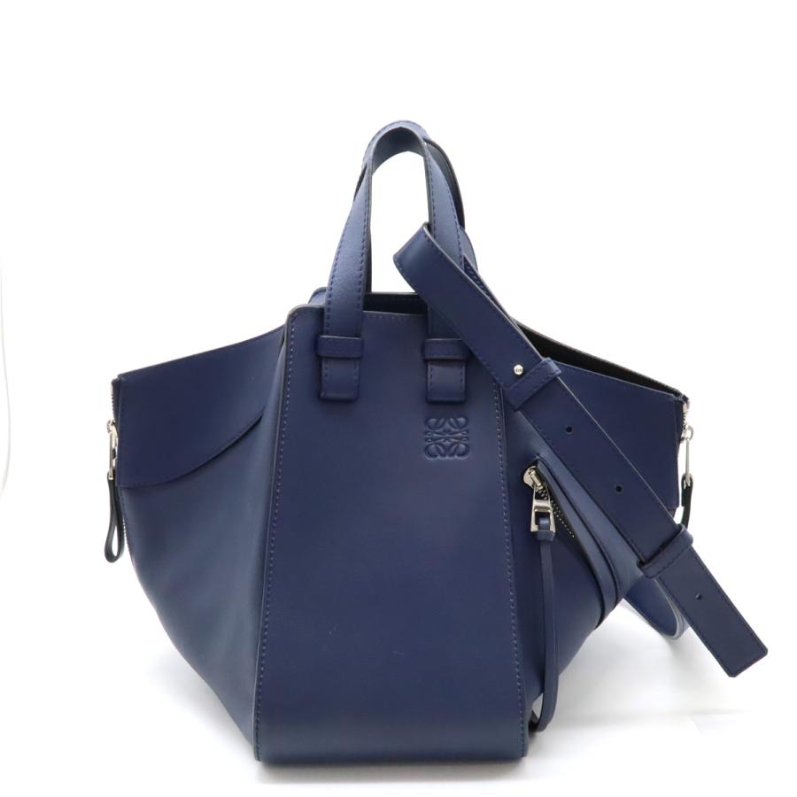 LOEWE ロエベ ハンモックバッグ スモール ハンドバッグ ショルダーバッグ 6WAY レザー ネイビー 紺 シルバー金具 387.30.S35 : Blumin - 通販 - Yahoo ...