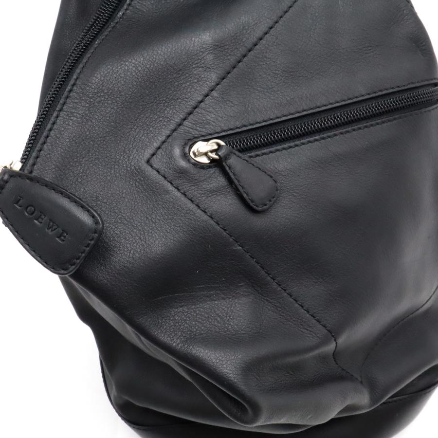 LOEWE ロエベ アントン スリング ボディバッグ ショルダーバッグ 斜め掛け レザー ブラック 黒 シルバー金具 ポーチ付き : Blumin - 通販 - Yahoo!ショッピング