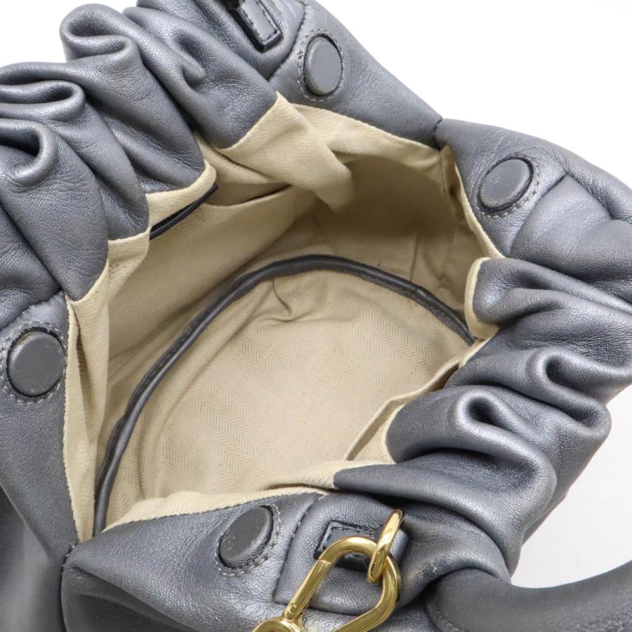 LOEWE ロエベ アナグラム バウンスバッグ ハンドバッグ 2WAY ショルダーバッグ レザー メタリックグレー ゴールド金具 : Blumin - 通販 - Yahoo!ショッピング