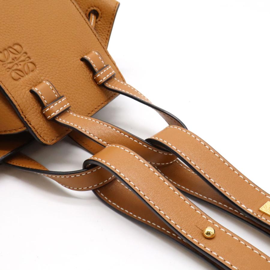 LOEWE ロエベ ハンモック ドローストリング バッグ ミニ ハンドバッグ 2WAY ショルダーバッグ レザー ブラウン 茶 ゴールド金具 A538V07X15 : Blumin - 通販 ...