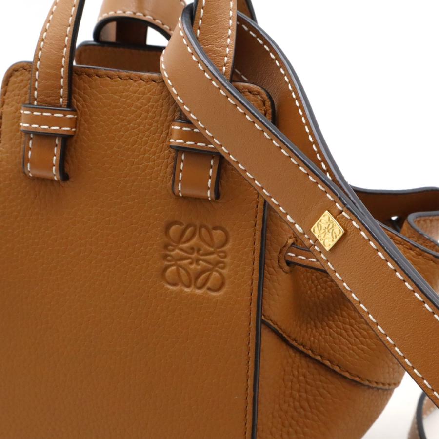 LOEWE ロエベ ハンモック ドローストリング バッグ ミニ ハンドバッグ 2WAY ショルダーバッグ レザー ブラウン 茶 ゴールド金具 A538V07X15 : Blumin - 通販 ...