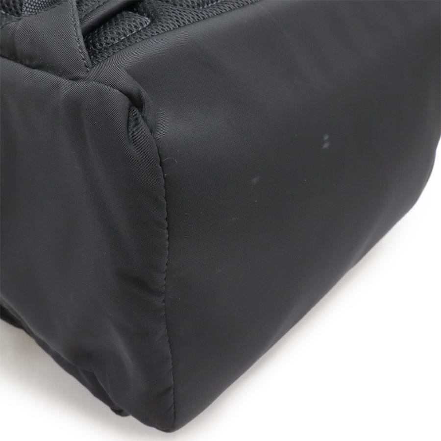 PRADA プラダ トライアングルロゴ バックパック リュックサック デイパック ナイロン レザー NERO 黒 ブラック シルバー金具 2VZ048 : Blumin - 通販 ...