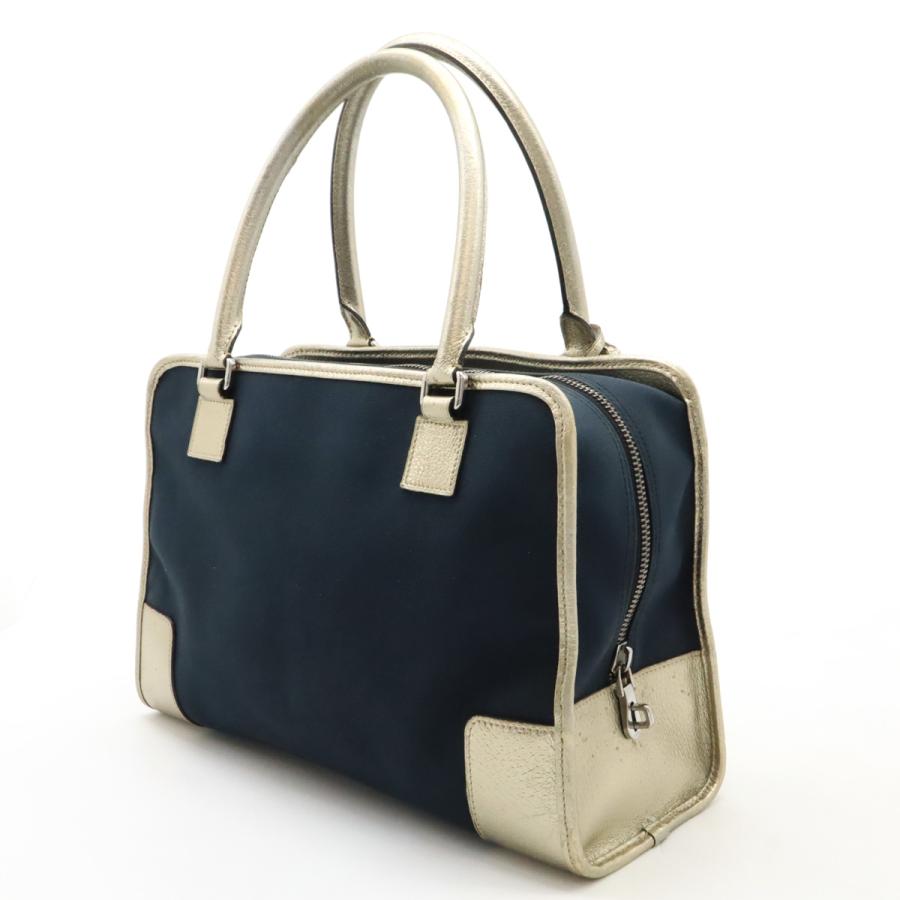 LOEWE ロエベ アマソナ35 アナグラム ハンドバッグ ミニボストンバッグ ロゴ レザー キャンバス 黒 ブラック ゴールド シルバー金具 : Blumin - 通販 - Yahoo!ショッピング