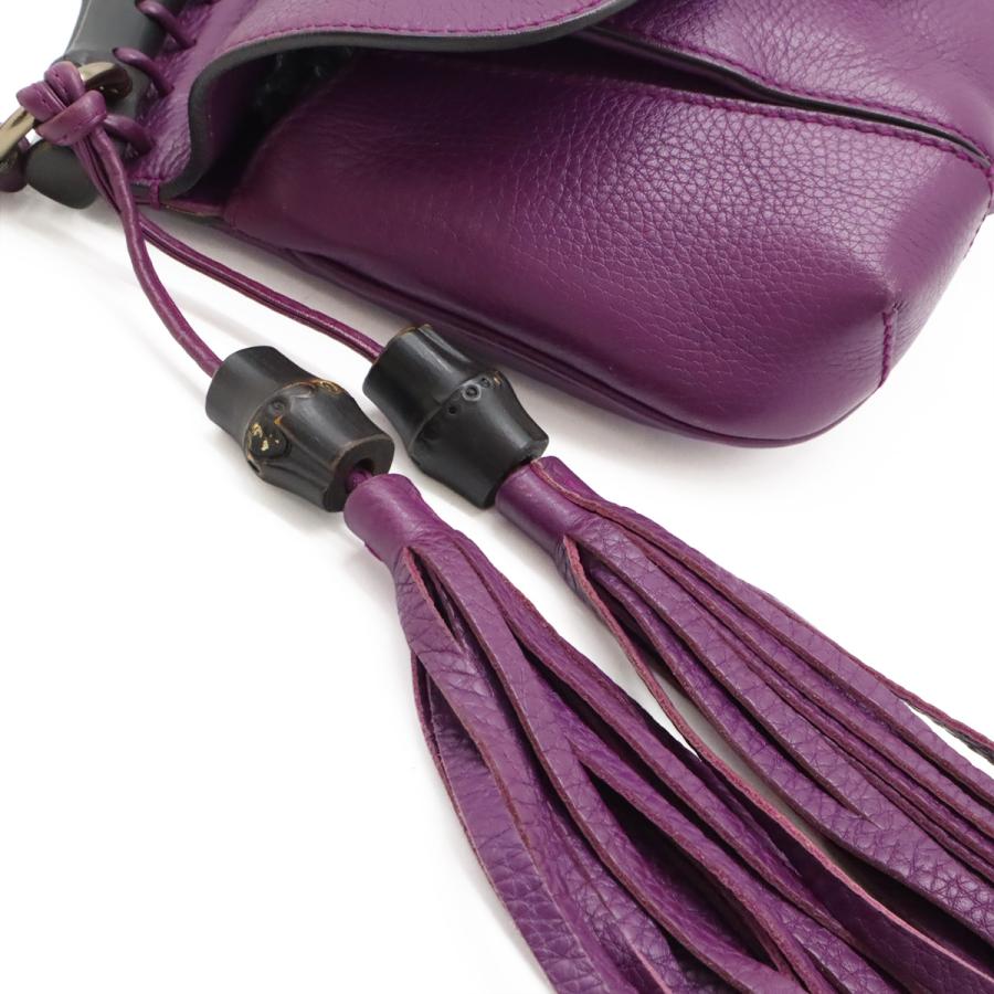 GUCCI（グッチ） バンブー ショルダーバッグ フリンジ タッセル レザー