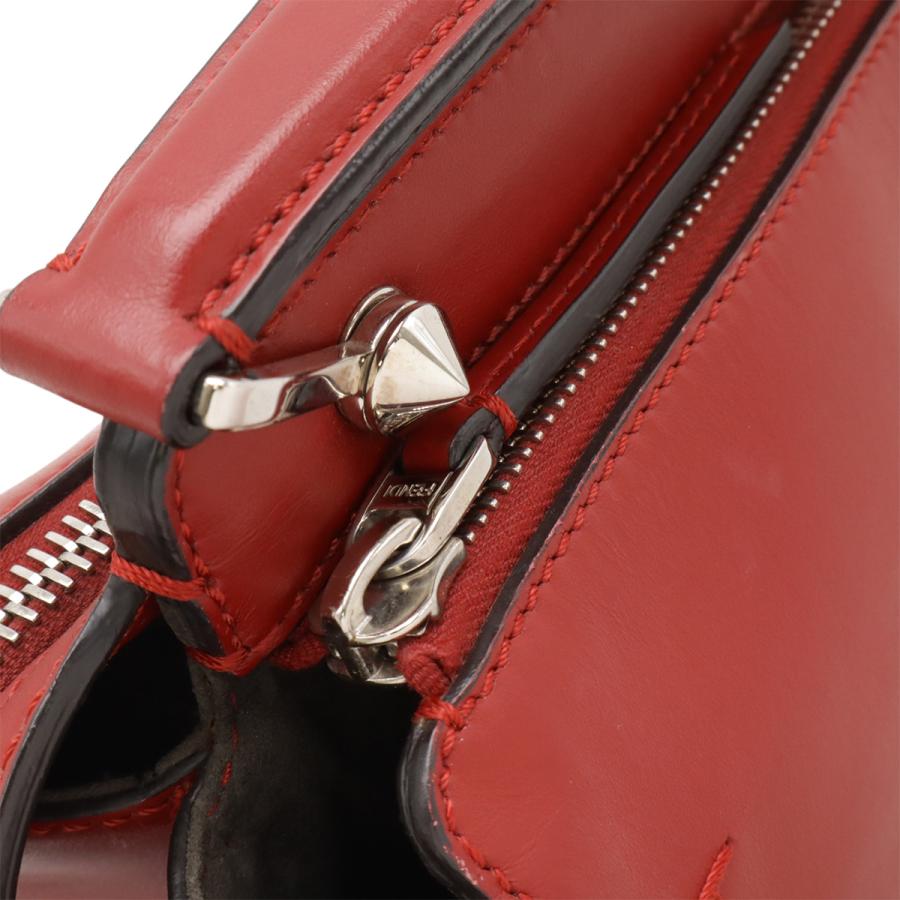FENDI フェンディ ドットコム ハンドバッグ 2WAY ショルダーバッグ セミショルダー レザー レッド 赤 ポーチ付 8BN293 FENDI フェンディ ドットコム ハンドバッグ 2WAY ショルダーバッグ