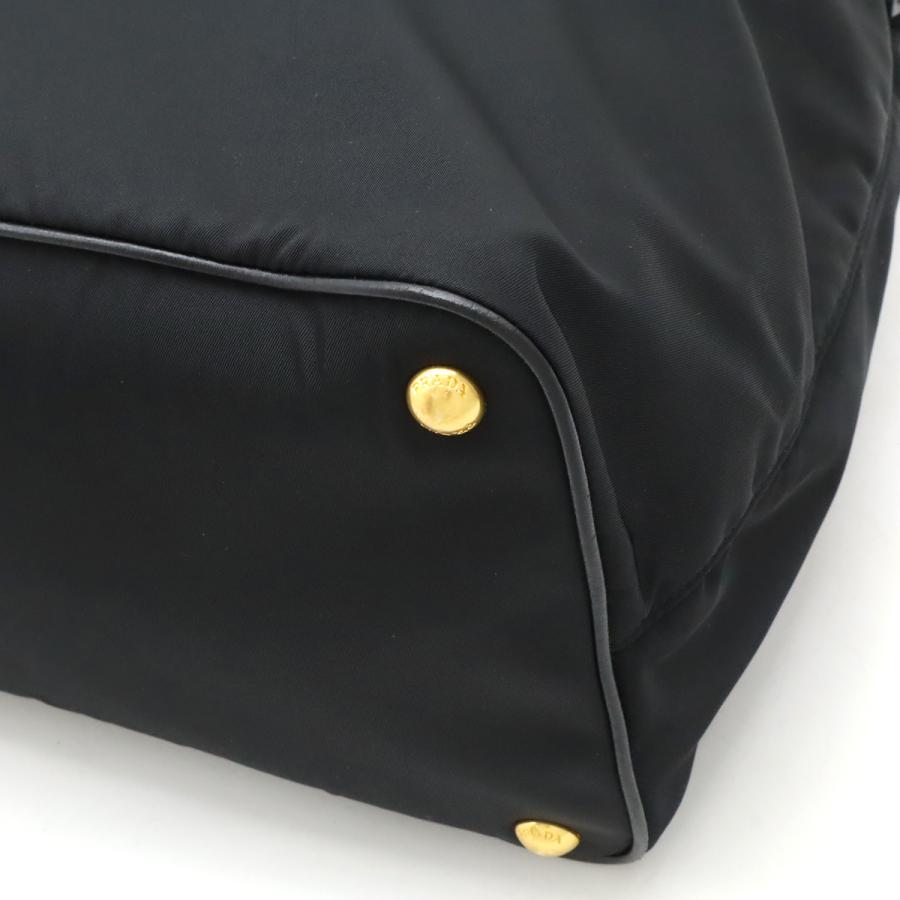 PRADA プラダ トートバッグ ショルダーバッグ ハンドバッグ ナイロン レザー NERO 黒 ブラック ゴールド金具 ストラップ欠品 アウトレット品 1BC060 : Blumin ...