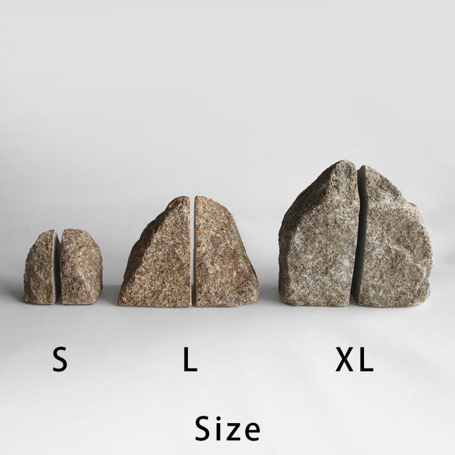 AJI PROJECT[アジプロジェクト] / RS-ROCK END L(sabi) | ロックエンド/ブックエンド/庵治石/自然石 ...