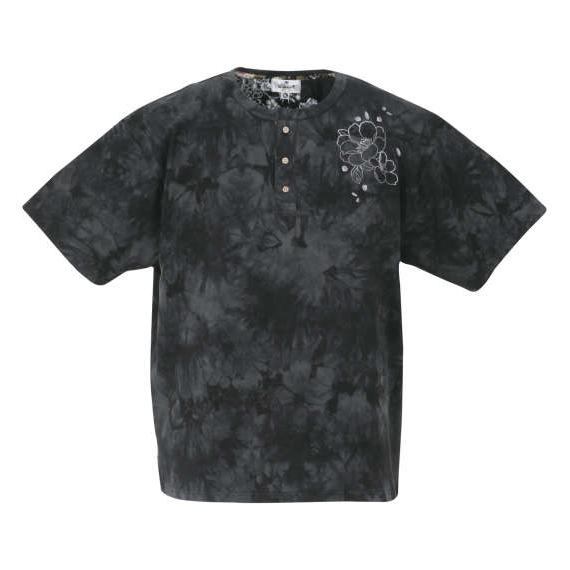 絡繰魂 大きいサイズ メンズ 桜タイダイヘンリー 半袖 Tシャツ ブラック 1258-3247-1 3L 4L 5L 6L : 大きいサイズの店ビッグエムワン - 通販 - Yahoo!ショッピング