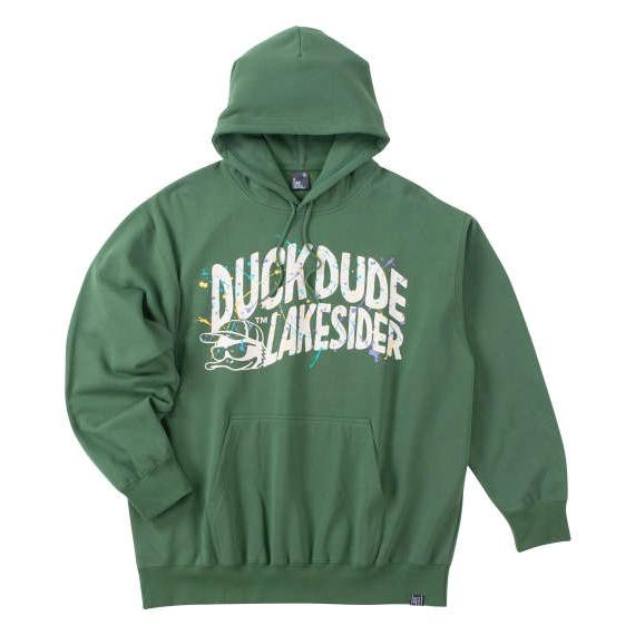大きいサイズ メンズ b-one-soul DUCK DUDEレイクサイダー スプラッシュ プル パーカー グリーン 1258-4317-3 3L 4L 5L 6L : 大きいサイズの店ビッ ...