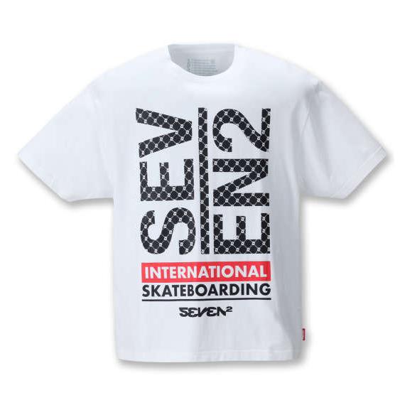 大きいサイズ メンズ SEVEN2 半袖 Tシャツ ホワイト 1268-1221-1 3L 4L 5L 6L : 1012681221-1 ...