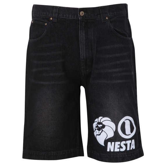 NESTA BRAND 大きいサイズ メンズ ウォッシュド デニム ハーフパンツ ブラック 1274-3276-2 100 110 120 130 140 150 160 : 大きいサイズの店 ...