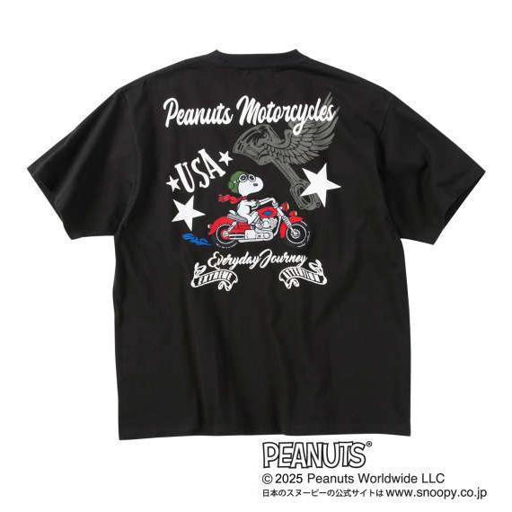 大きいサイズ メンズ FLAGSTAFF×PEANUTS スヌーピーコラボ 半袖 Tシャツ ブラック 1278-5227-2 3L 4L 5L 6L : 大きいサイズの店ビッグエムワン ...