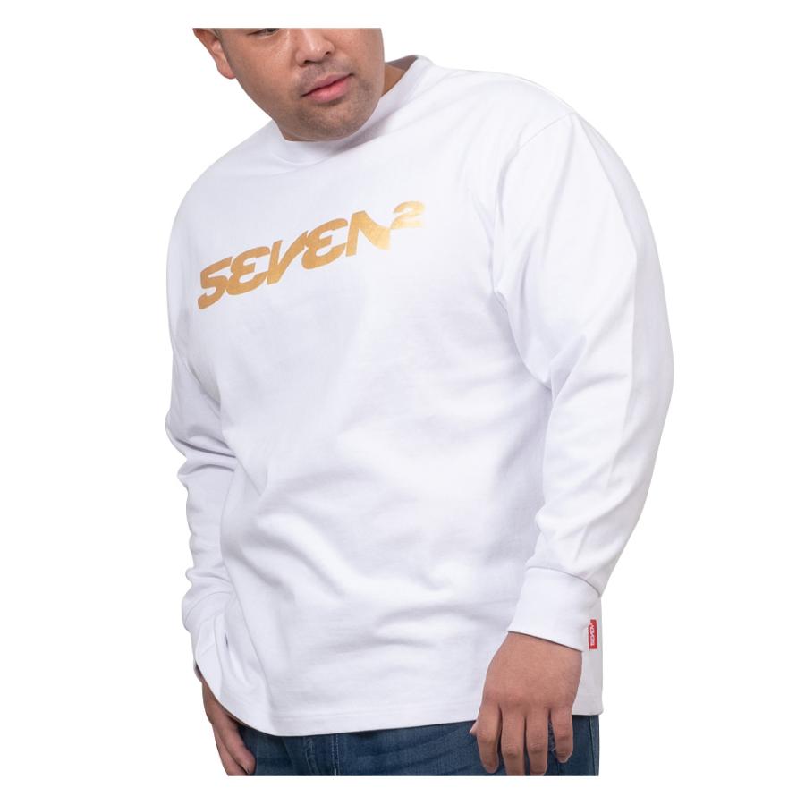 SEVEN2 大きいサイズ メンズ セブンツー プリント ロング Tシャツ 502070-h : 大きいサイズの店ビッグエムワン - 通販 - Yahoo!ショッピング