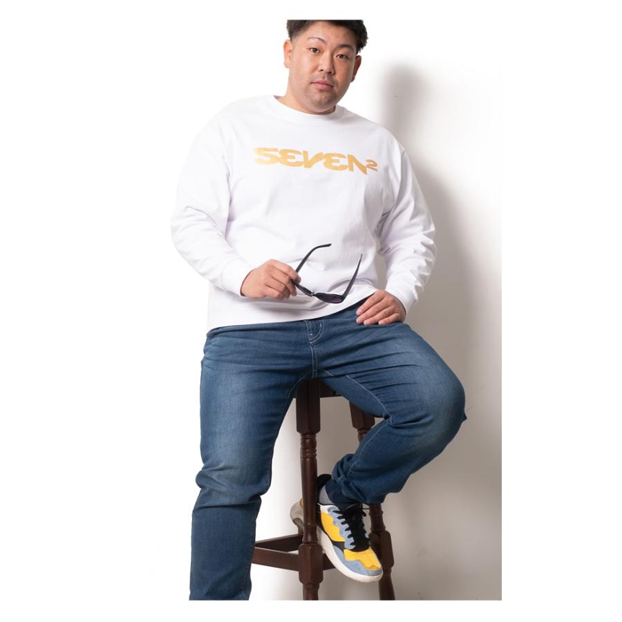 SEVEN2 大きいサイズ メンズ セブンツー プリント ロング Tシャツ 502070-h : 大きいサイズの店ビッグエムワン - 通販 - Yahoo!ショッピング