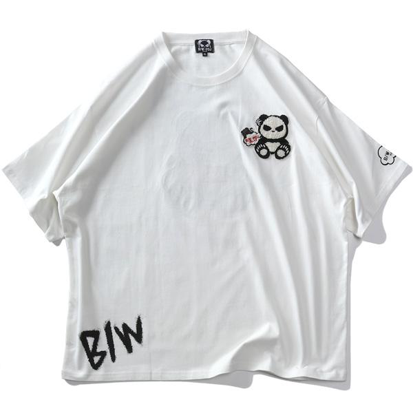 大きいサイズ メンズ BW-PDJ RELAX サガラ刺繍 半袖 Tシャツ 554867k