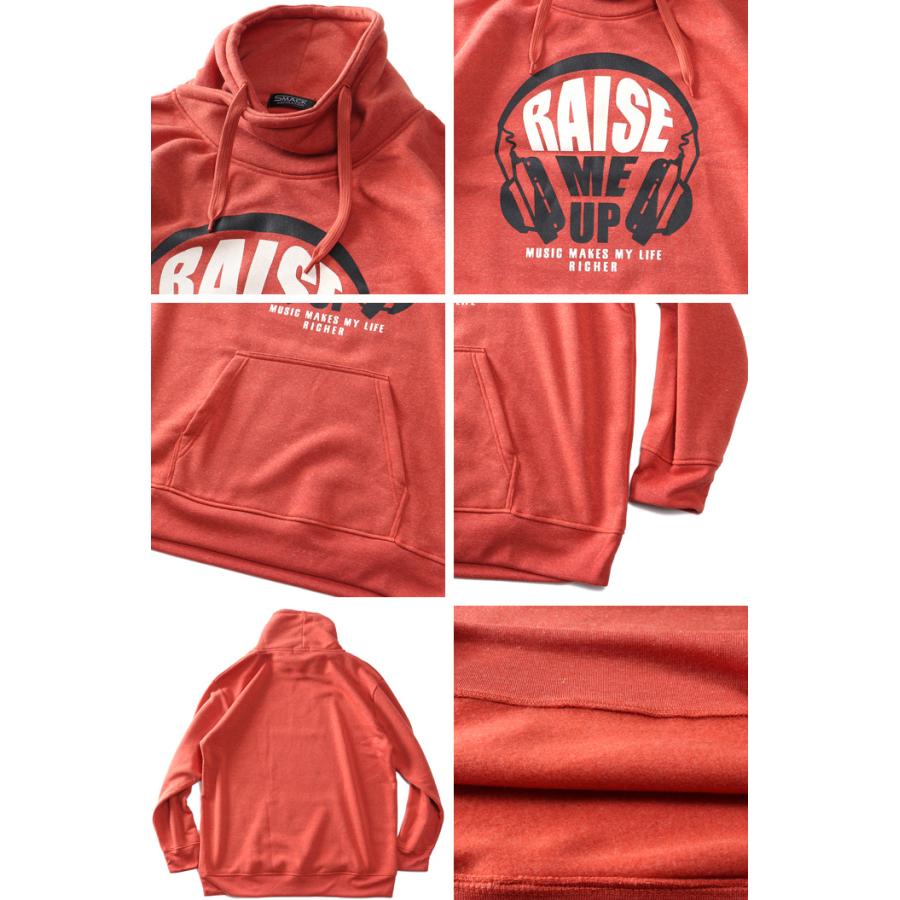 大きいサイズ メンズ SMACK ASPIRATION 裏起毛 プリント スピンドルネック トレーナー 62-88778-2 : 62 ...