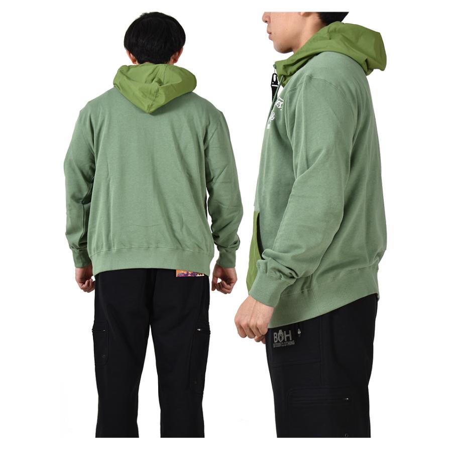 BH 大きいサイズ メンズ ビィエイチ ワッペン付き フルジップ パーカー