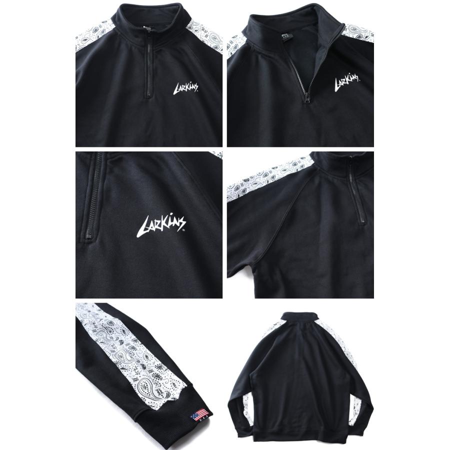 LARKINS（ラーキンス） 大きいサイズ メンズ セットアップ ライン入り ハーフジップ トレーナー ld150-524 爆買 : 大きい ...