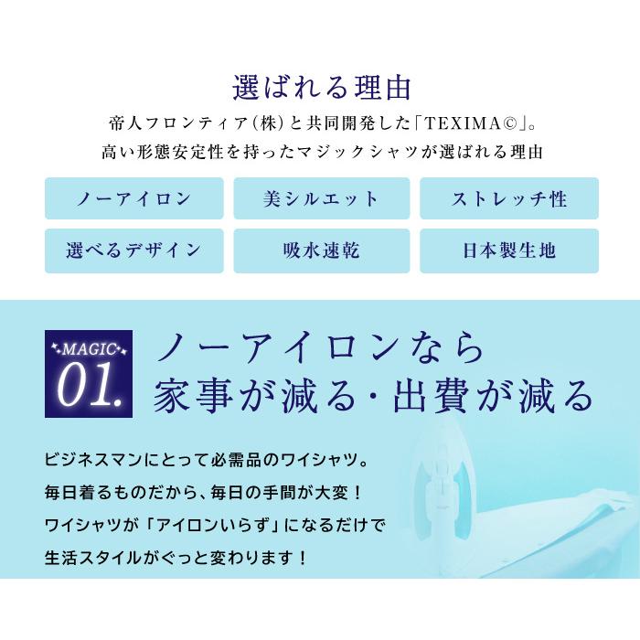 ブランド登録なし 【2点購入で10,980円（税込）】 大きいサイズ メンズ MAGIC SHIRTS × TEXIMA ノーアイロン 長袖 ...