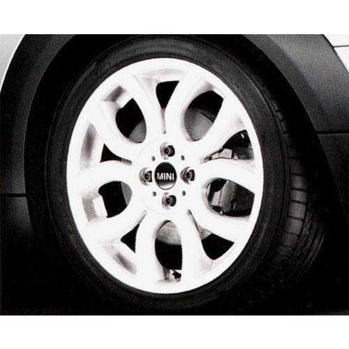 BMW MINI アロイ ホイール 7J×17 ET48 フレーム スポーク R97 ホワイト R50 R52 R53 R55 R56 R57 ...