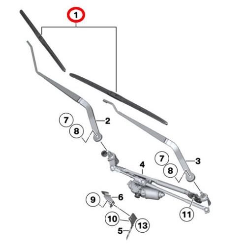 BMW ワイパーブレード F15 X5 右ハンドル車用 ワイパーブレードセット : BMモーターパーツ - 通販 - Yahoo!ショッピング