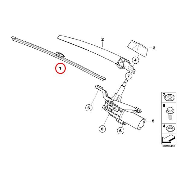 BMW 純正 E84 X1 リヤ ワイパーブレード : BMモーターパーツ - 通販 - Yahoo!ショッピング